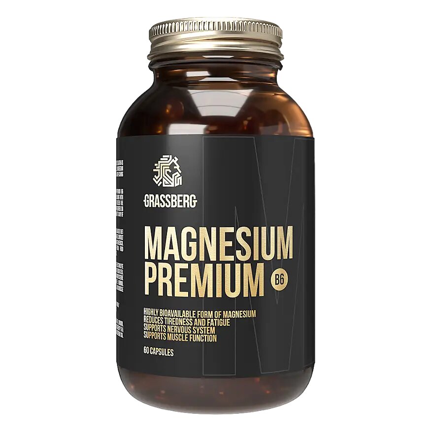 Grassberg Magnesium Premium B6 / Магний Премиум+B6 капсулы массой 930 мг 60 шт