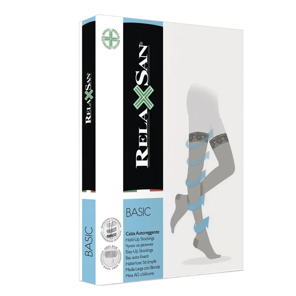 Relaxsan Чулки Stay-Up 280 на резинке 2 кл комп р.3 телесный 1 шт