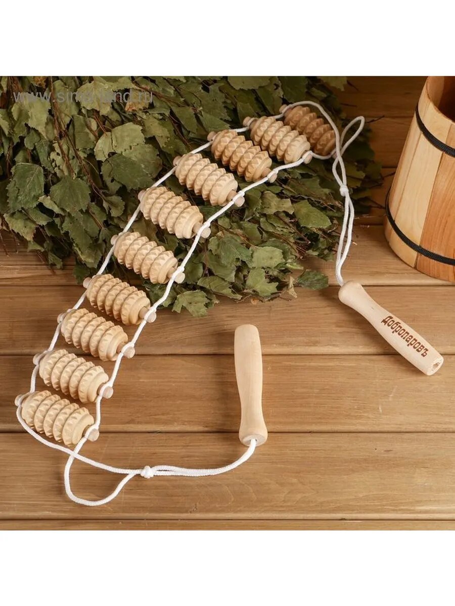 Массажер-лента банный "Добропаровъ" роликовый, зубчатый