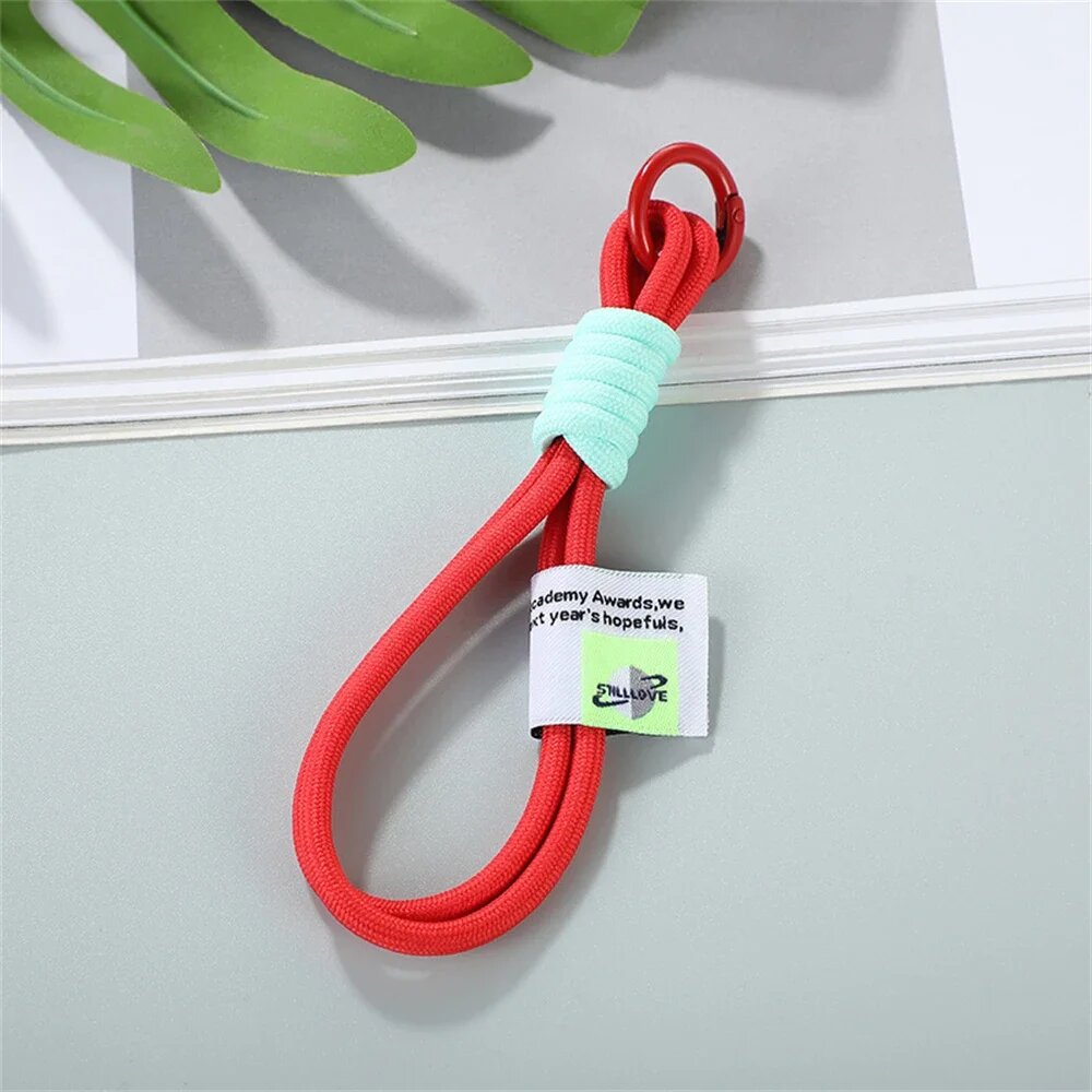 INS нейлоновый ремешок для телефона брелок модный кофейно-коричневый плетеный браслет брелок анти-потерянные наушники рюкзак кулон короткий ремешок