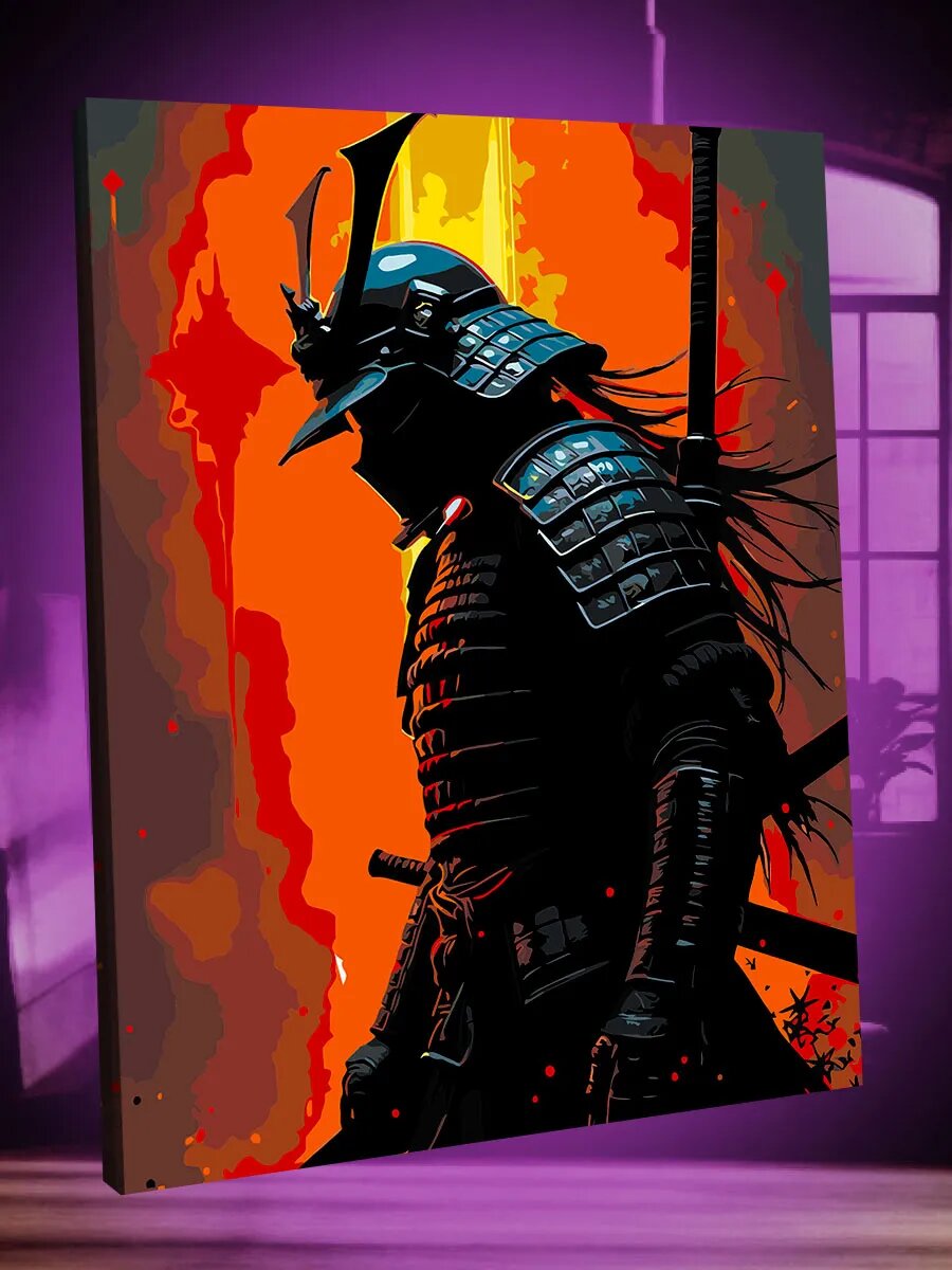 Картина по номерам Самураи