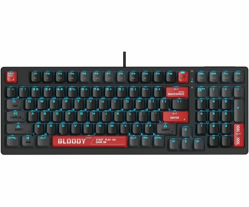 Клавиатура A4Tech Bloody AT98, русские и английские буквы, черный (at98)