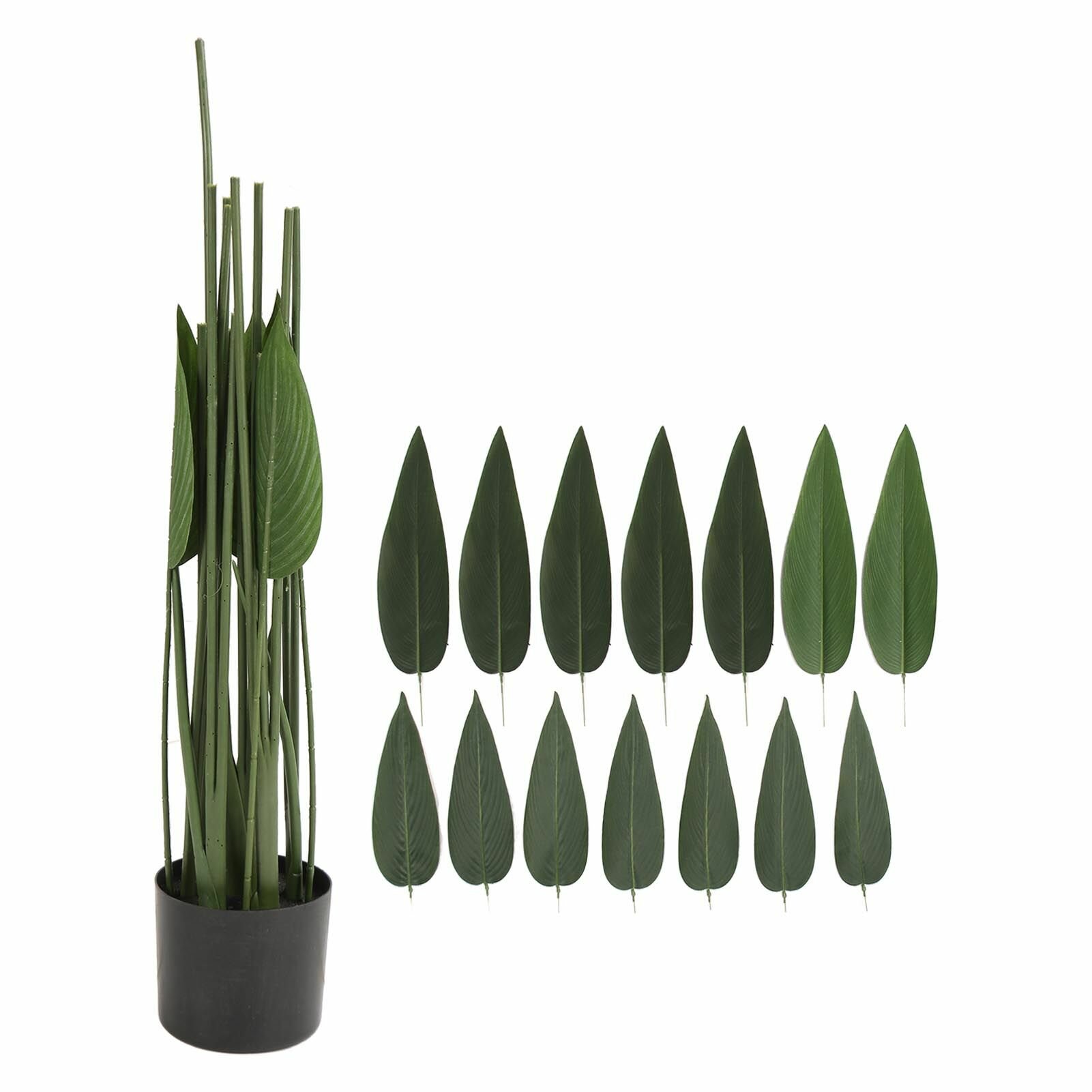 Искусственное дерево канна 43,3 дюйма для дома и улицы в горшке