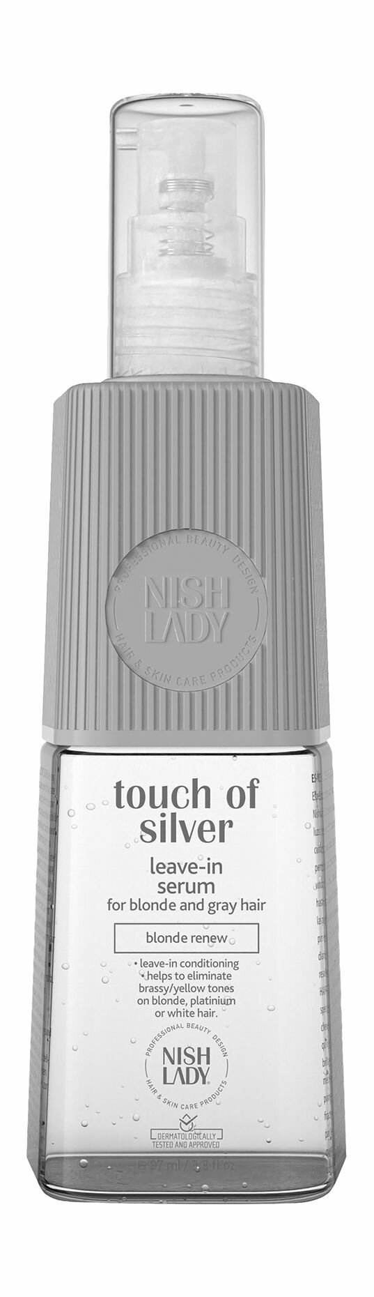 NISHLADY Сыворотка для блонда и седых волос несмываемая Touch Of Silver Leave-in Serum, 97 мл