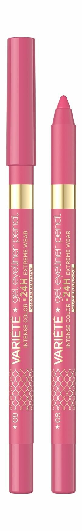 EVELINE Карандаш для глаз гелевый Variete Gel Eye Liner, 10 мл, 09 Pink