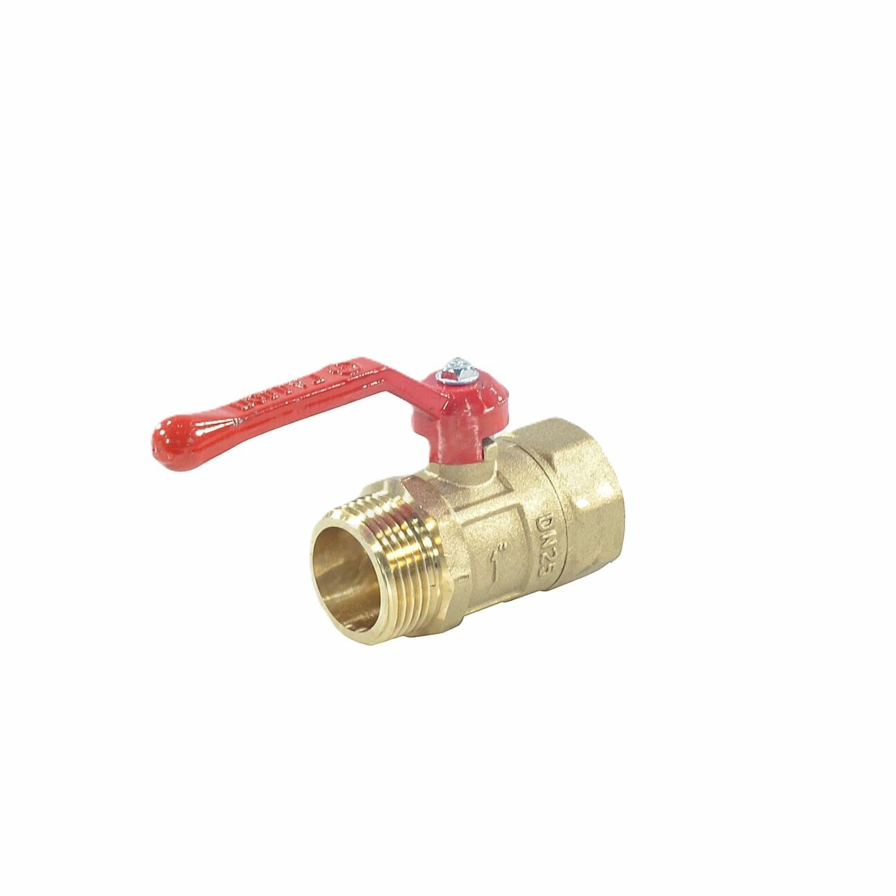 Кран шаровой латунь практик 121 Ду 15 Ру16 ВР/НР рычаг красный галлоп 103267