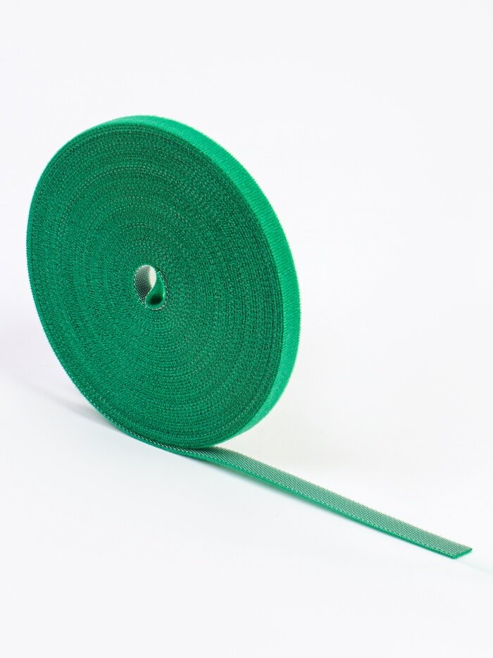 Лента для подвязки растений Greengo Липучка, 10 м, зелёная, материал Текстиль, Пластик