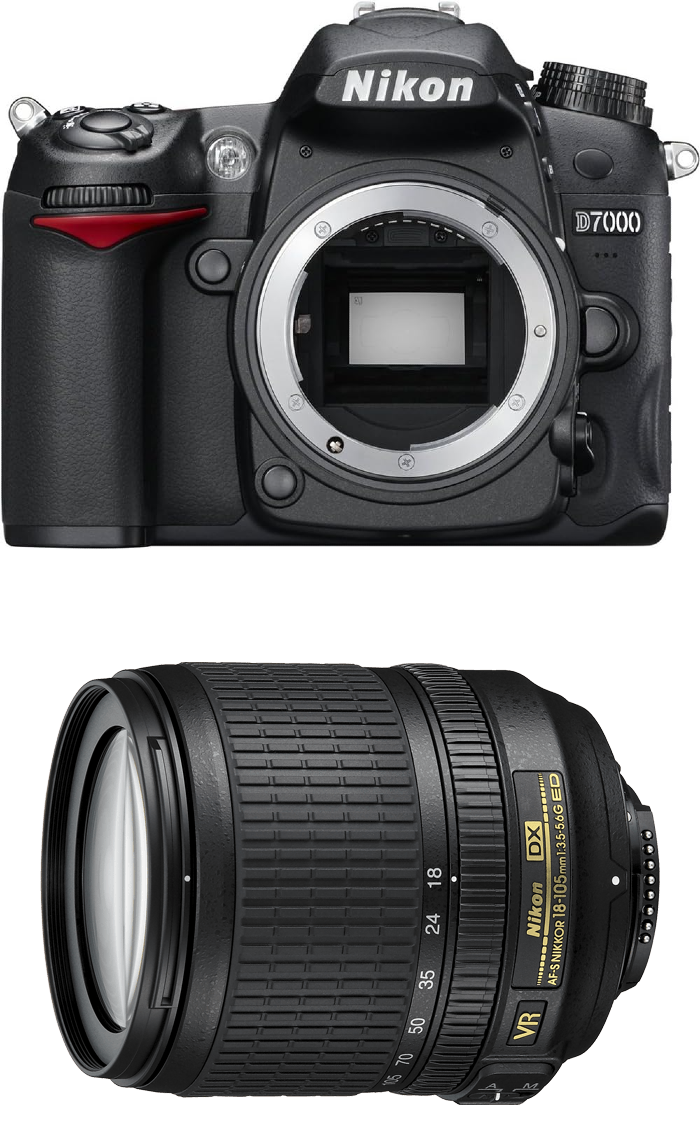 Фотоаппарат Nikon D7000 Kit AF-S DX NIKKOR 18-105mm f/3.5-5.6G ED VR, черный