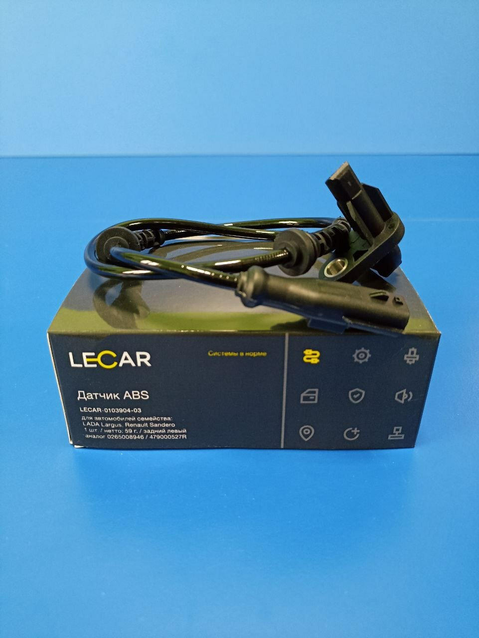 Датчик АБС "LECAR" для автомобилей Ларгус, Renault Logan, Sandero заднего левого колеса