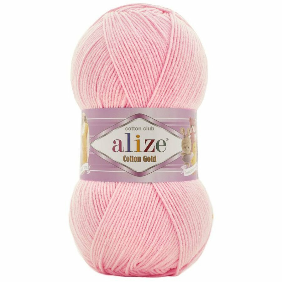 Пряжа Alize COTTON GOLD 518 св. розовый (5 мотков)