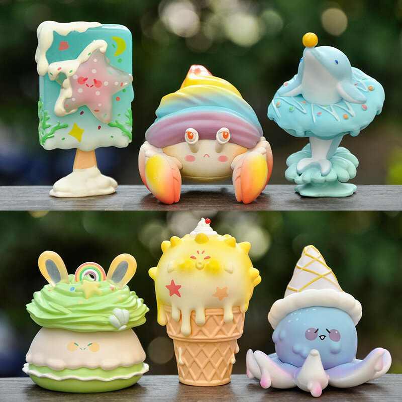 Морские животные игрушки блайнд бэг пвс коллекционные для сенсорной игры и семейного времяпрепровождения