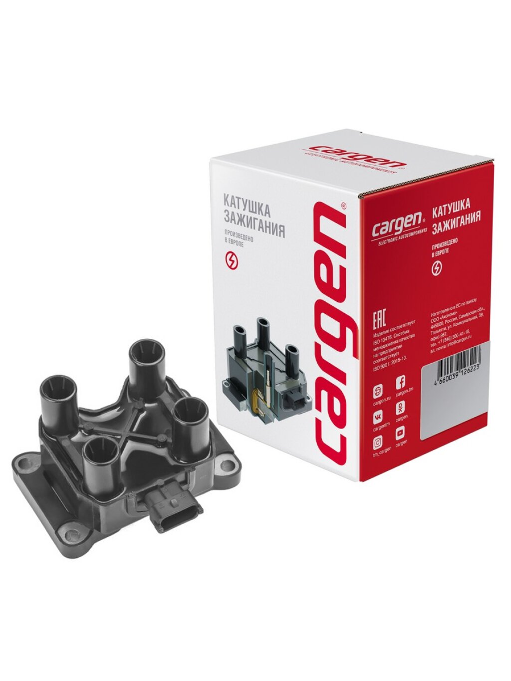 Катушка зажигания модуль 2114, для а/м ГАЗель Бизнес ЕВРО-3 "CARGEN" (8 клап.)
