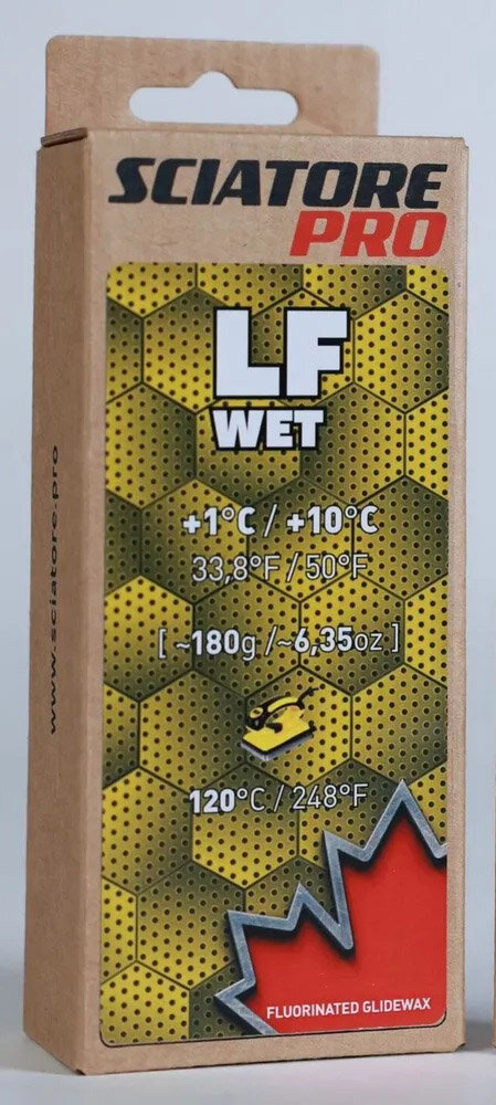 Парафин лыжный Sciatore Pro LF WET 180гр. яркий желтый 10°.1°