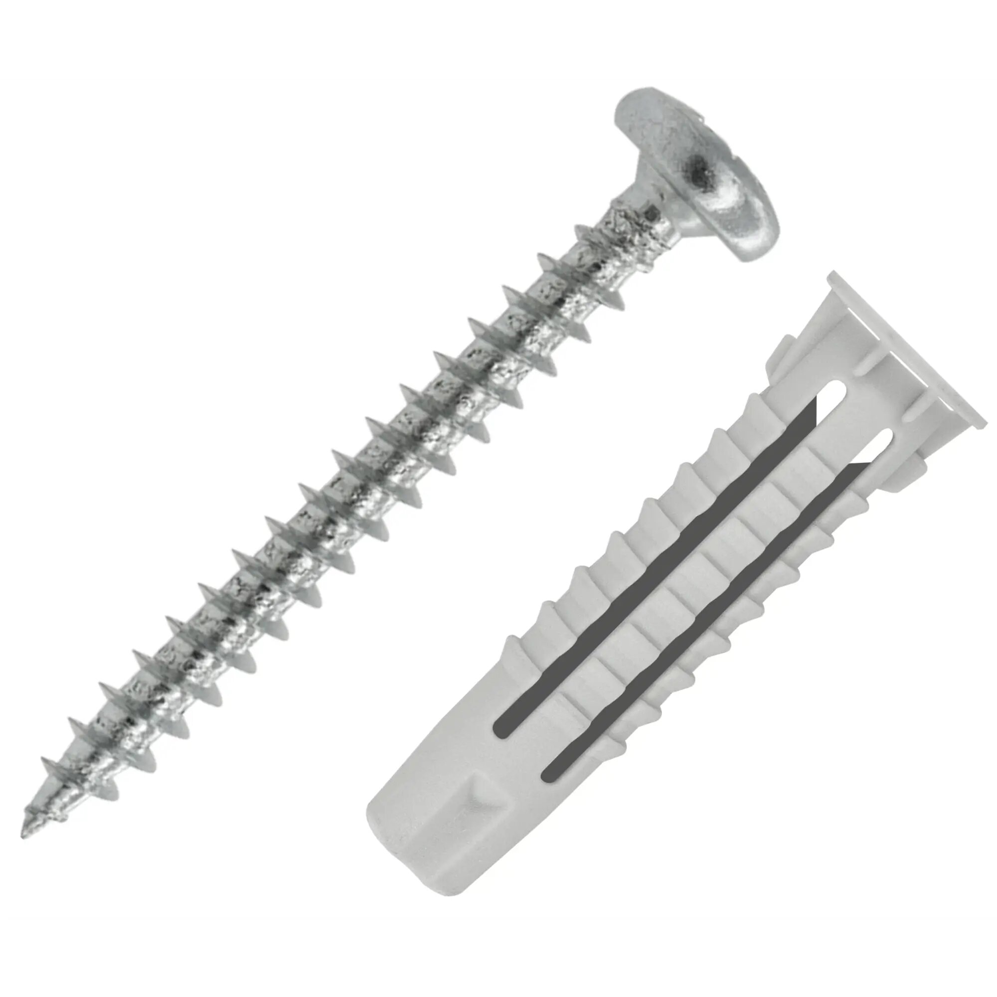 Дюбель универсальный потайной нейлон 6x30 мм набор 10 шт для крепежа в гипсокартоне