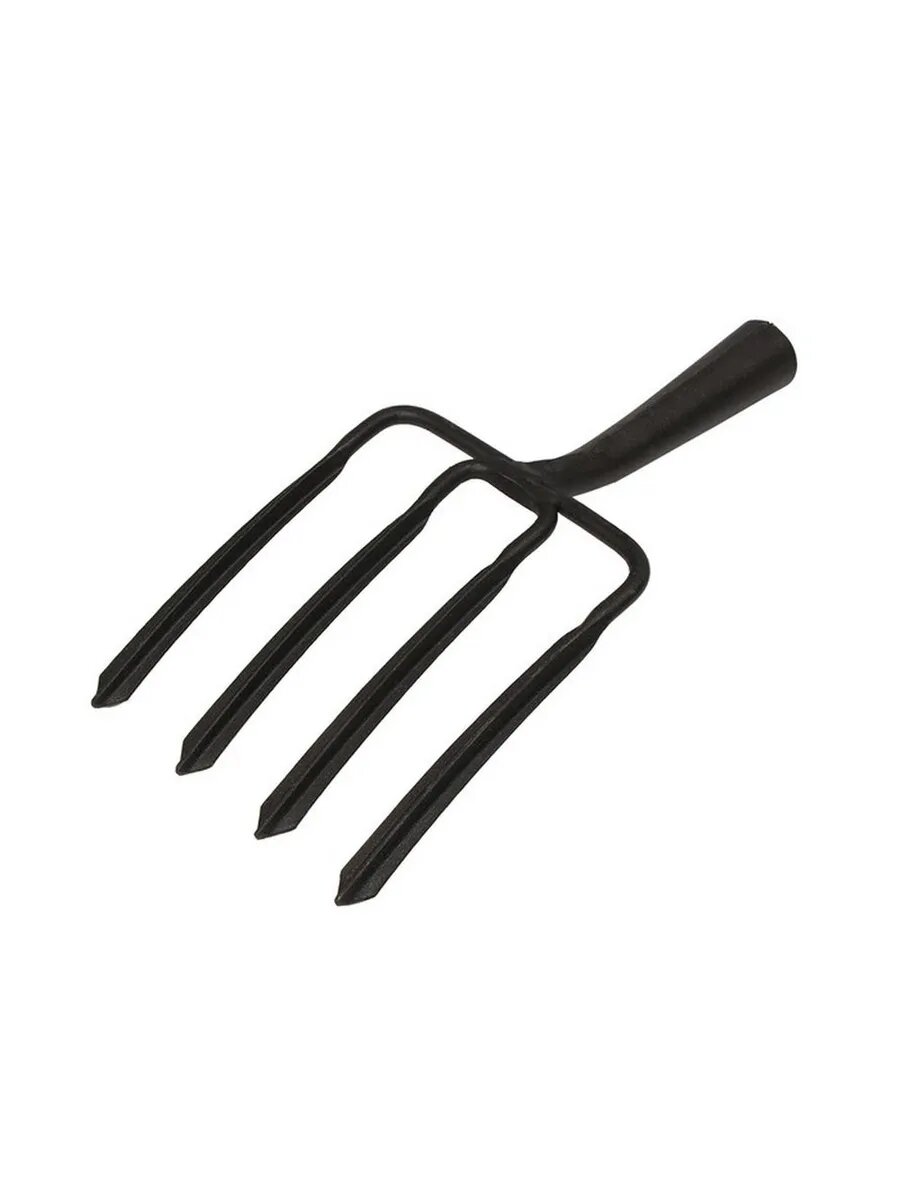 Кованые копальные вилы с 4 зубьями, без черенка