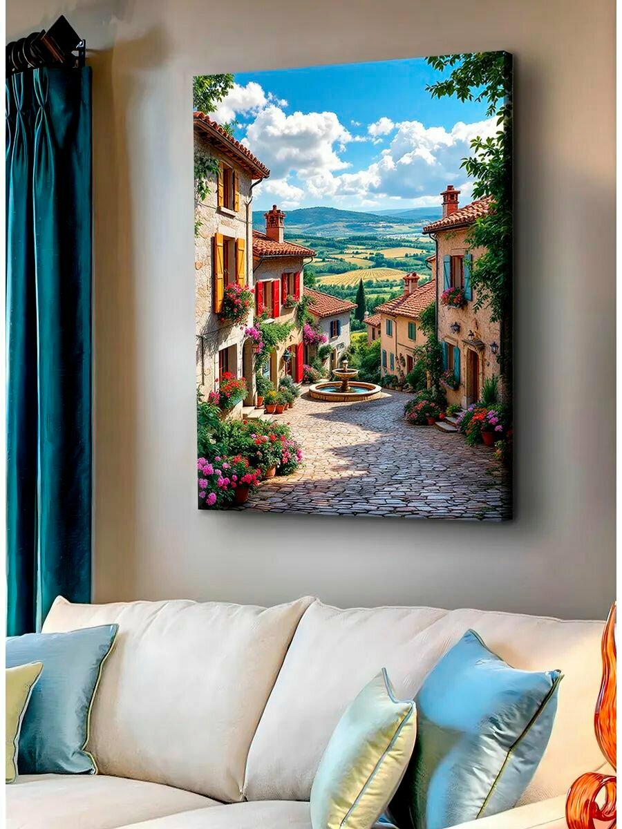 Картина "Улочки Прованса", интерьерная 30х40см 1шт.