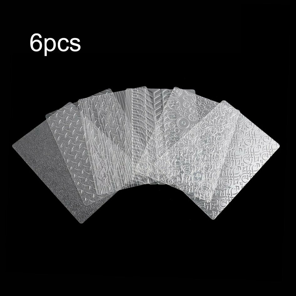 6шт. коврики из текстурированной шины для сахарных поделок, форм для тортов, инструментов для выпечки - прозрачные