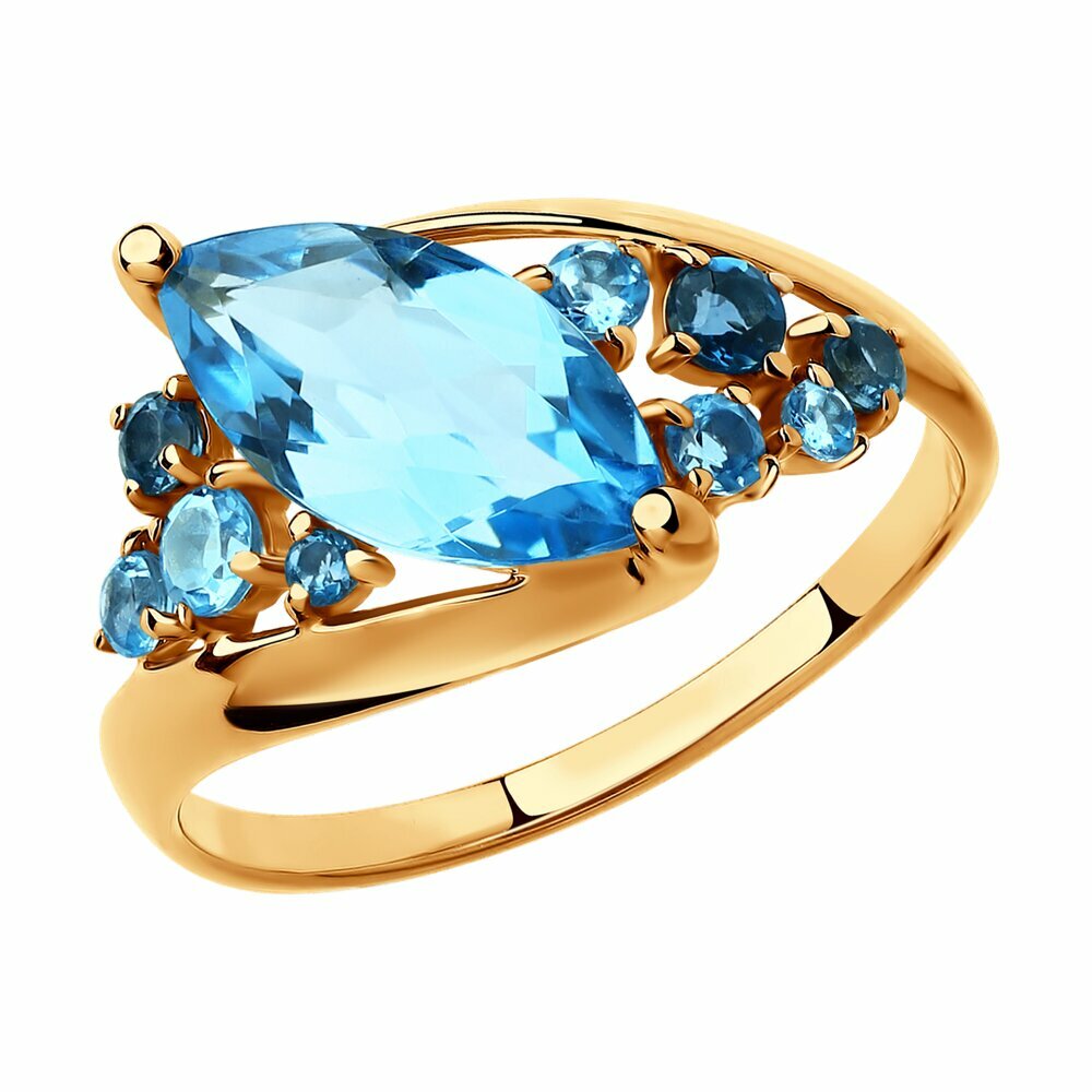 Кольцо, красное золото, 585 проба