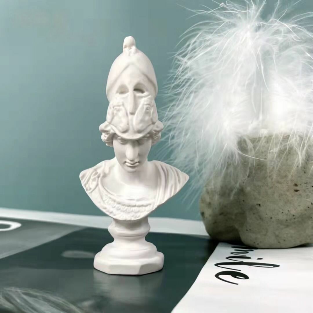 Мини-скультура "Мини-Давид", гипс, смола, инкрустация, цвет желтый