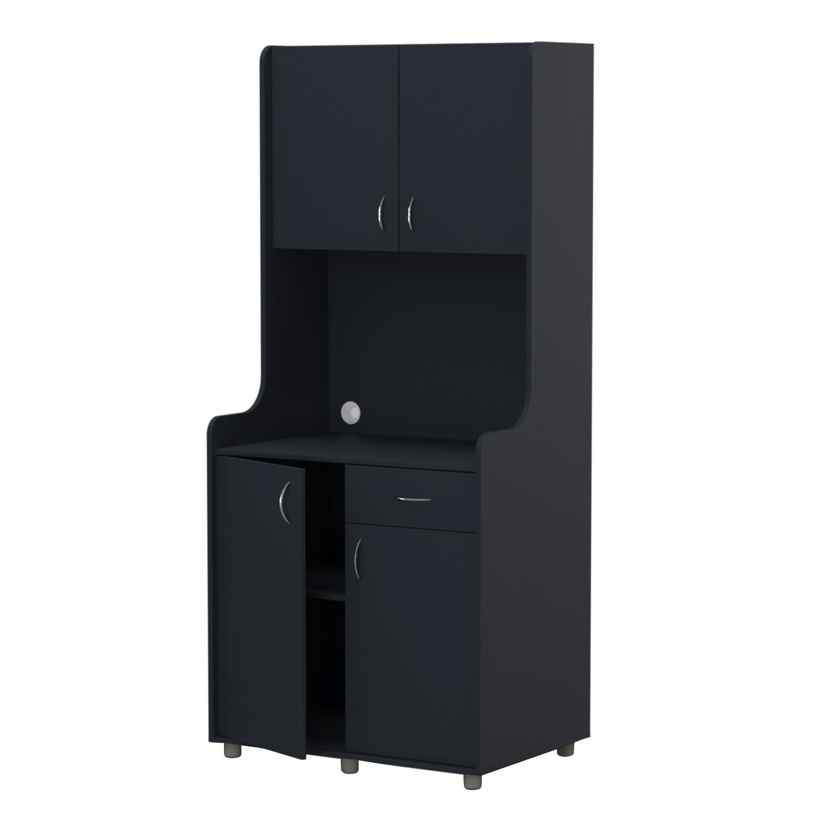 Офисная мини-кухня элегия №1, Антрацит