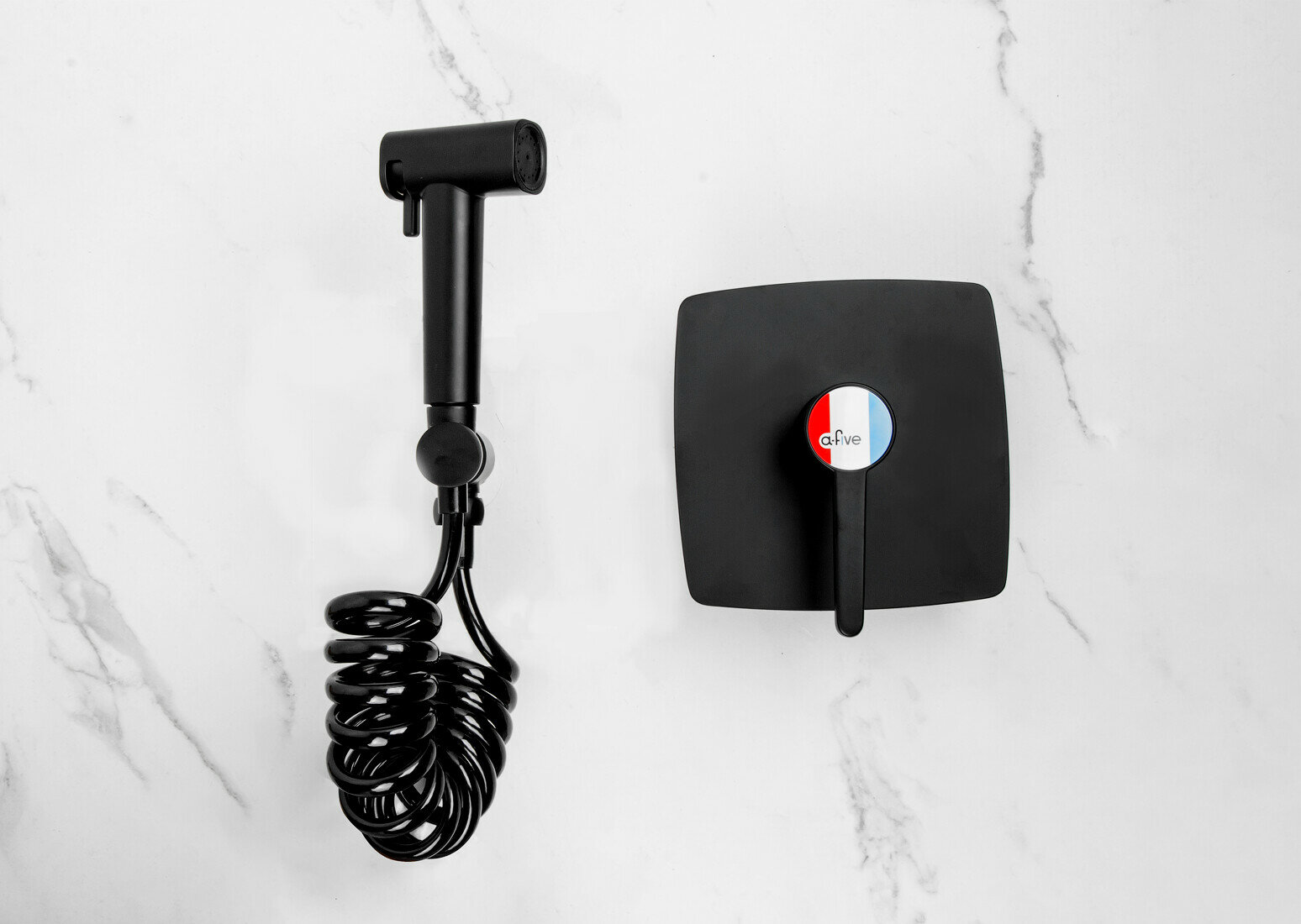 Гигиенический душ для биде встраиваемый a-five Lotus D35 черный (А5-0650)