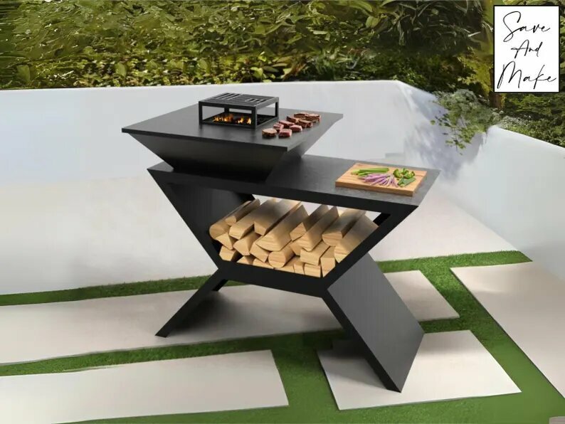 Костровая чаша/ Чаша для костра уличная/Очаг для костра 130х81х112