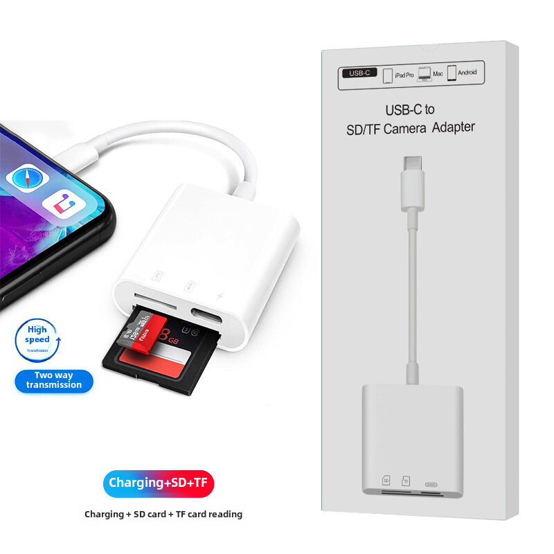 Кардридер Neutral, для карт SD, TF, CF, USB 2.0, ABS, внешний