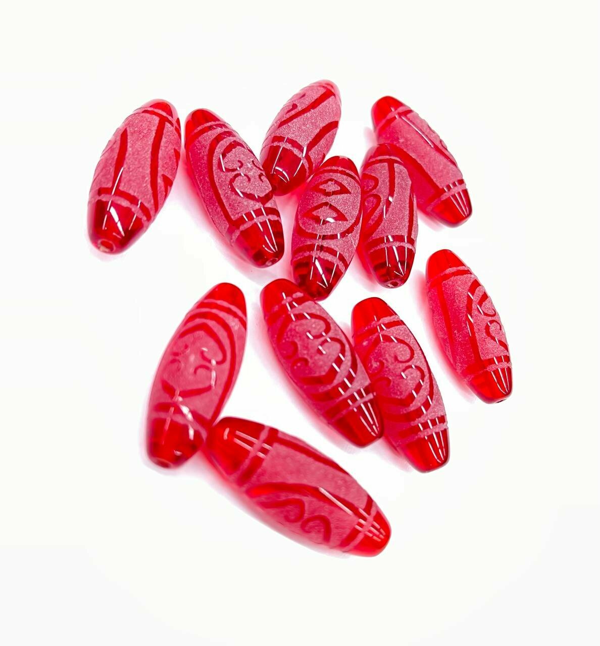 Бусина дзи 2 глаза и 2 сердца Будды