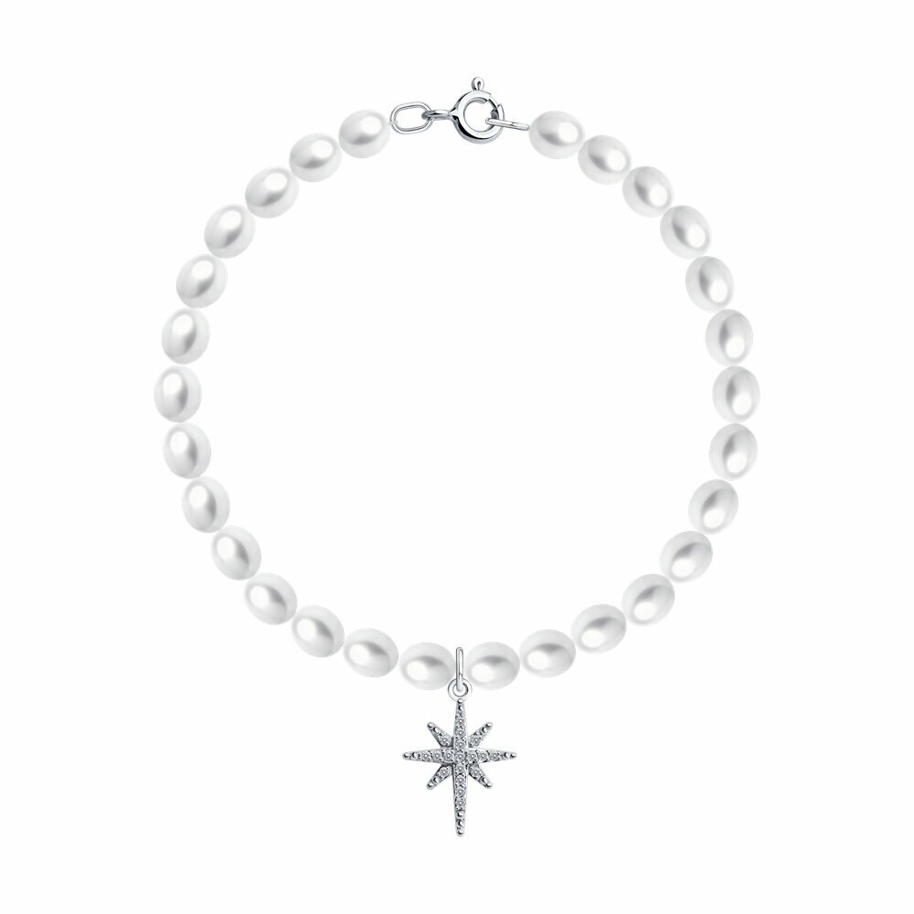 Браслет, белое золото, 585 проба