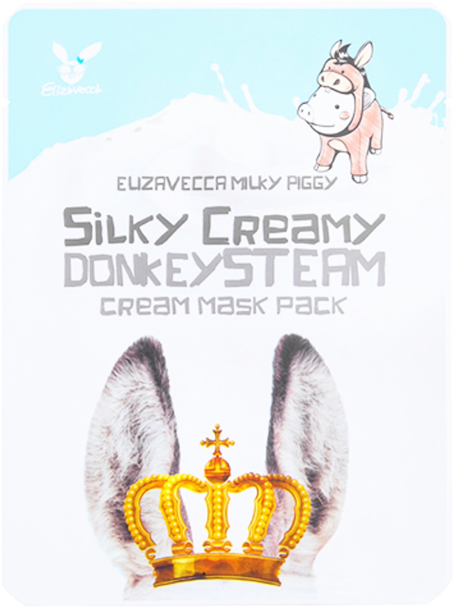 Тканевая маска Elizavecca "Silky Creamy", с паровым молочным кремом, 1 маска 25мл (Не коробка)