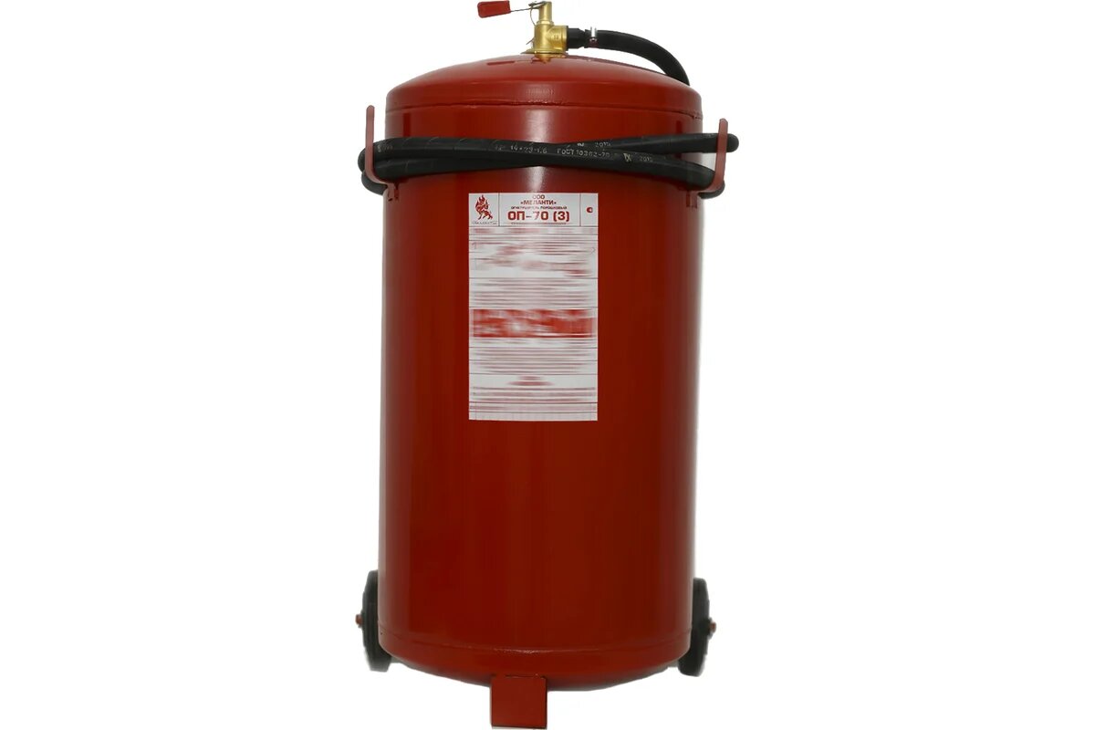 Огнетушитель Меланти "ОП-70", порошковый, закачанный газ, 70кг, передвижной