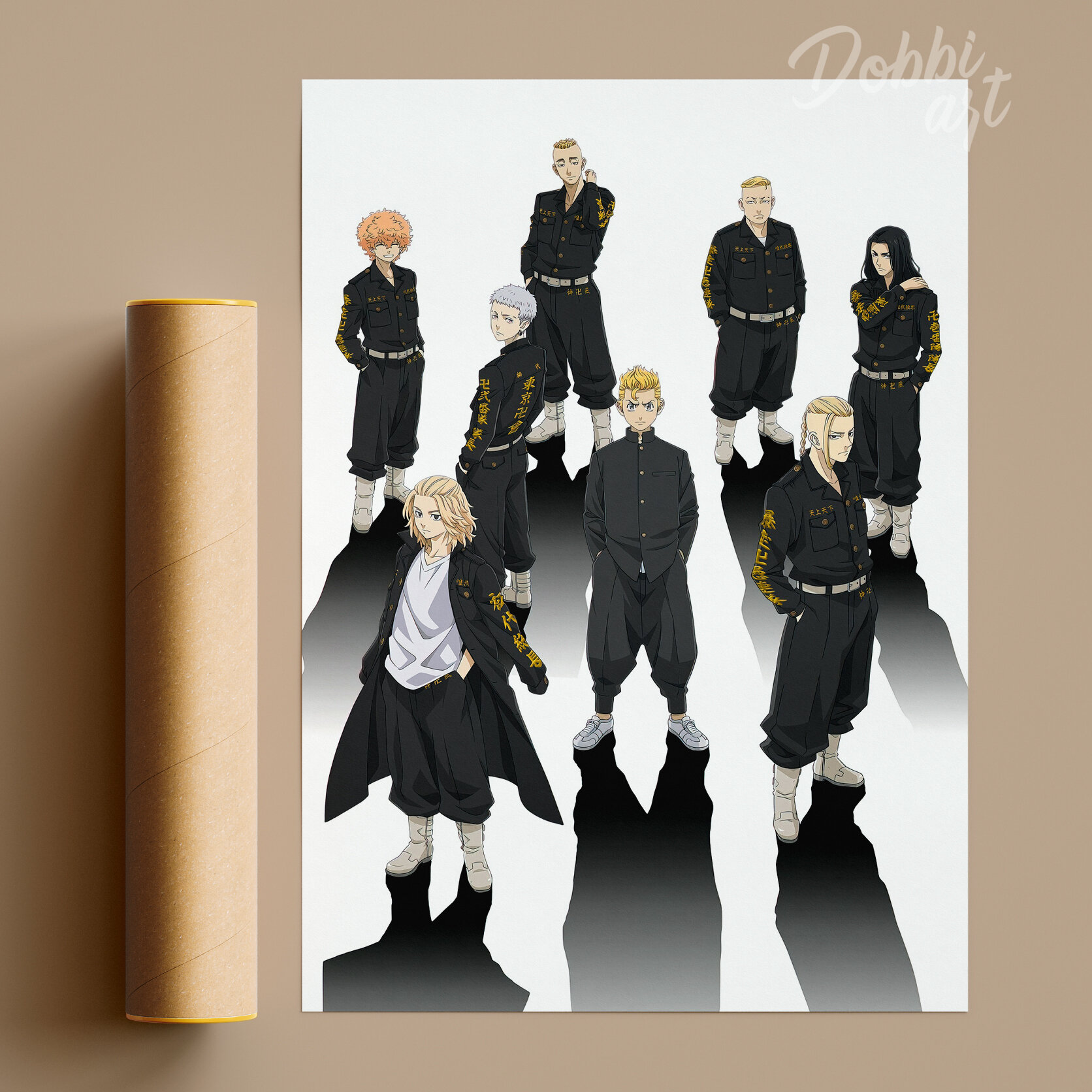 Постер Токийские мстители 30х40 см без рамы/ Аниме Манга Tokyo Revengers Такэмичи Баджи Майки Дракен/ Постер для дома, интерьера, декор на стену/ Плакат интерьерный Аниме, подарок парню, девушке