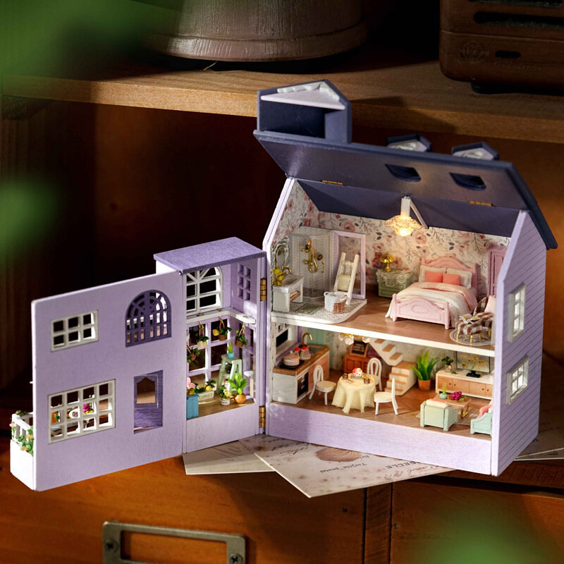 Домик DIY Cottage Mini Home, деревянный, многоуровневый, для девочек