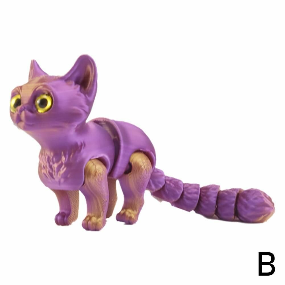 Симпатичная игрушка-котенок, напечатанная на 3D-принтере
