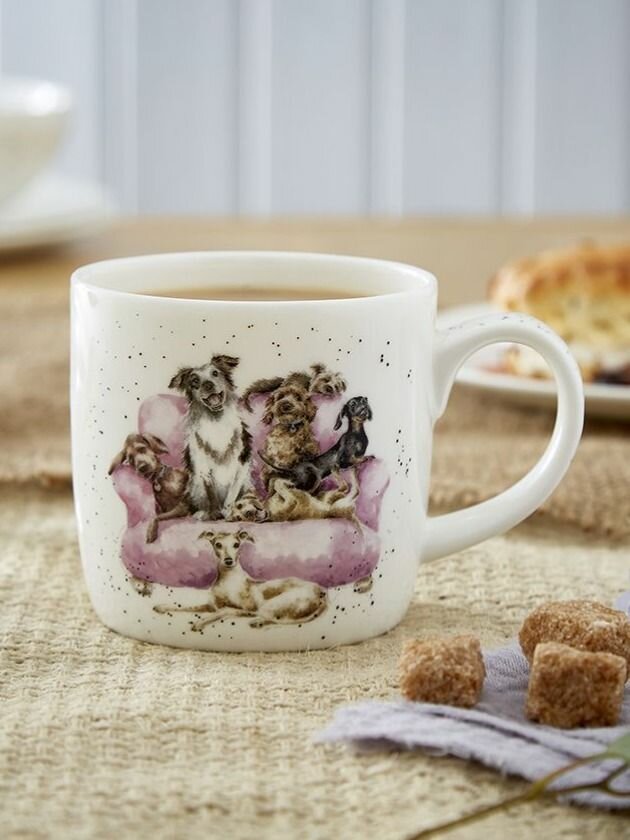 Кружка Royal Worcester "Movie Night" собаки, костяной фарфор, 310мл