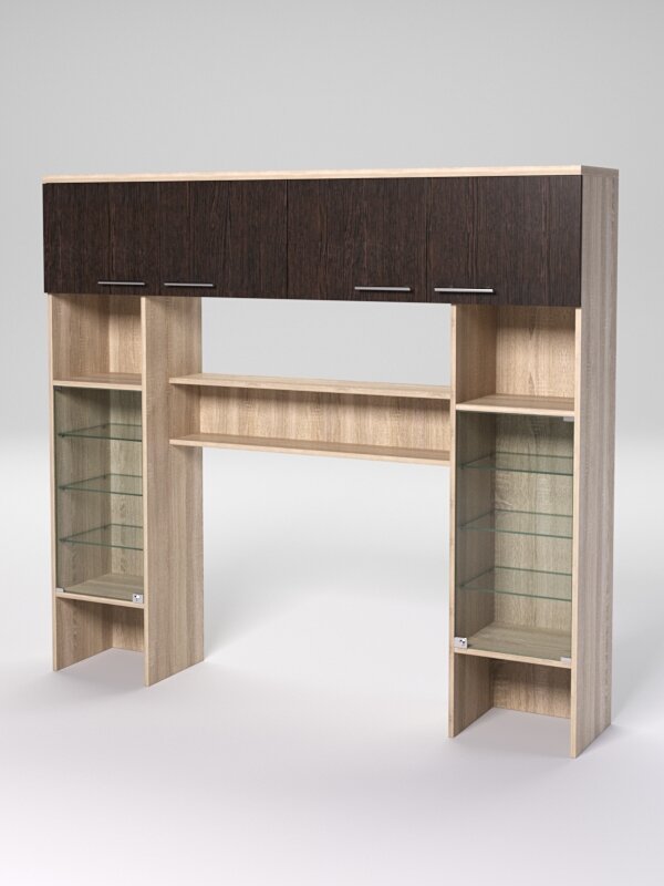 Стенка в гостиную №1, Дуб Сонома и Дуб Венге. Производитель товара - компания Westcom.