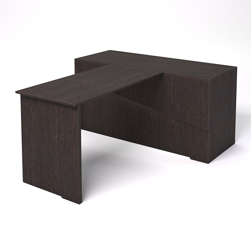 Стол руководителя №1 с приставкой брифингом, Дуб Венге. Производитель товара - компания Westcom.