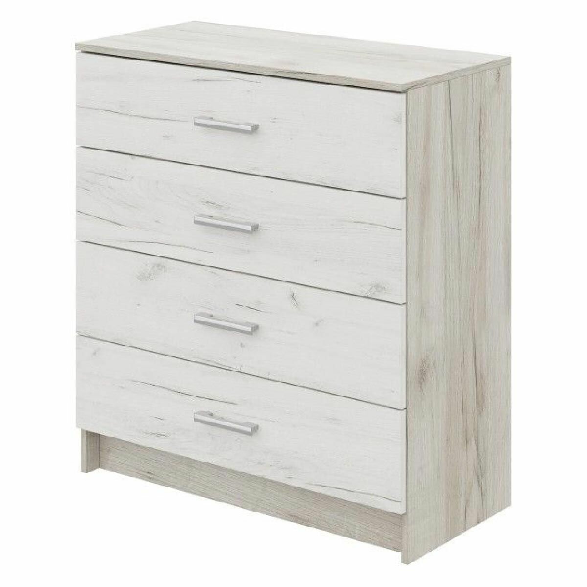 Комод Стендмебель Гармония КМ 601 дуб крафт белый / дуб крафт серый