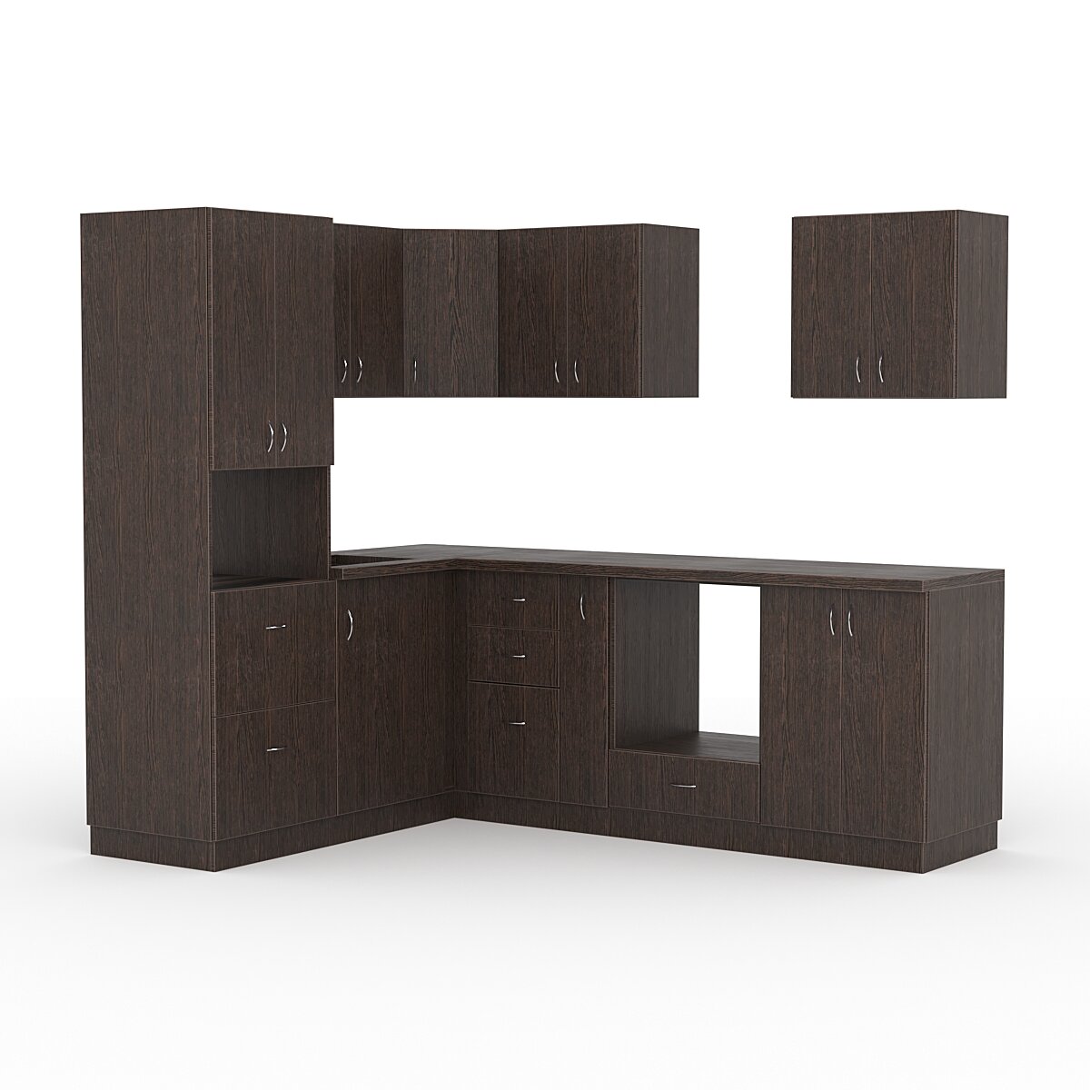 Кухонный гарнитур со столешницей 38мм №7, Дуб Венге. Производитель товара - компания Westcom.