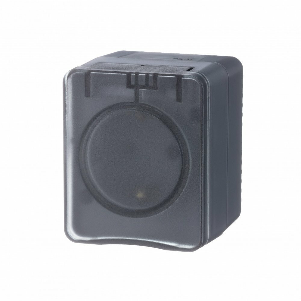 AtlasDesign Profi54 накладнойАнтрацит Розетка с заземлением со шторками, 16А 250B, Systeme Electric, ATN544045