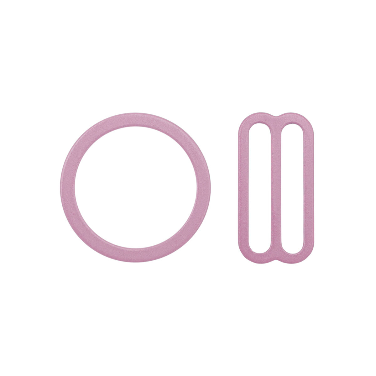 Набор металлической фурнитуры для бюстгальтера, цвет 1381 сирень (кольцо 18 мм - 4 шт, регулятор 19 мм - 4 шт)