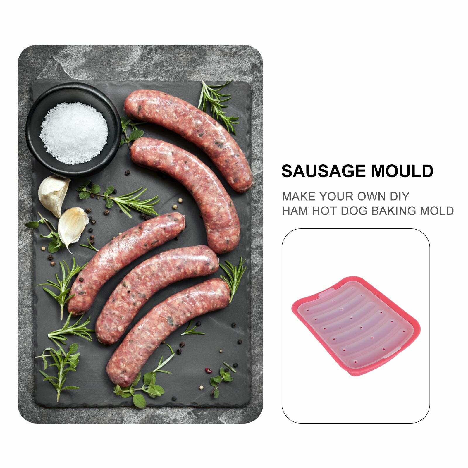Силиконовая Форма Для Приготовления Колбас Без Шкурки В Домашних Условиях Размером 18*13*3.5Cm