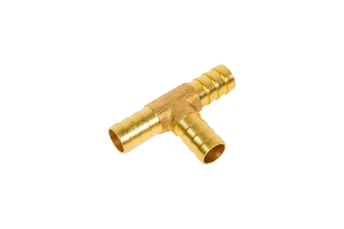 T-образный разветвитель Forsage, 'елочка' 12 мм, тройник, латунь