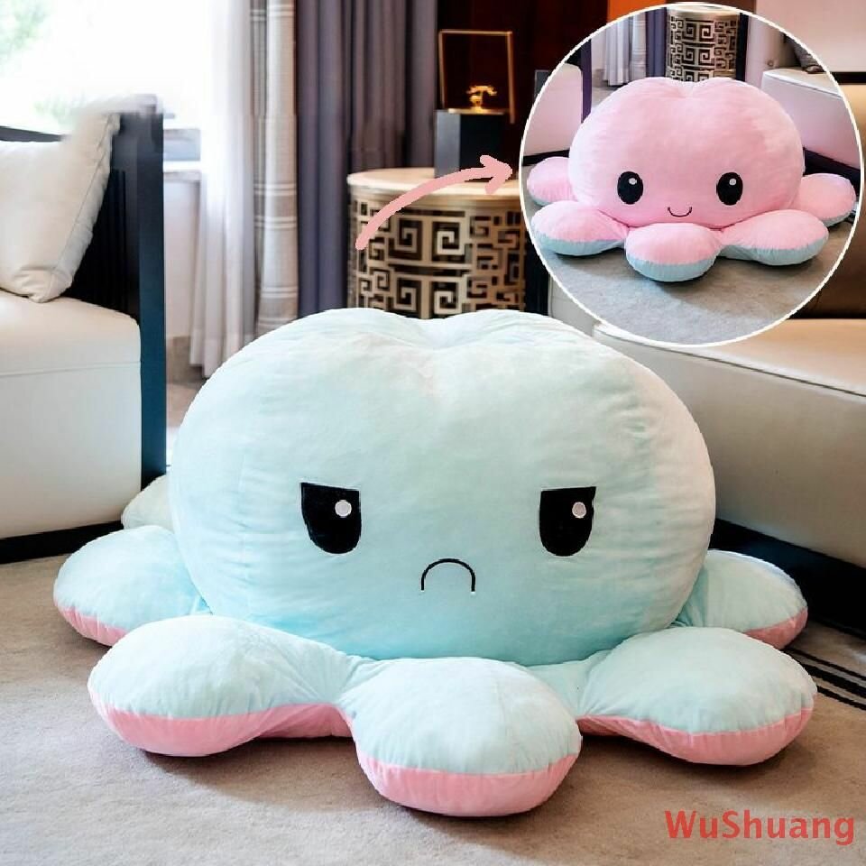 Плюшевые игрушки, гигантские подушки-осьминоги, куклы-перевертыши, Небесно-голубой, 160 см