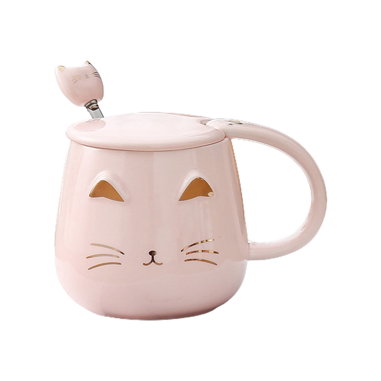 Оригинальная керамическая кружка для кофе с крышкой и ложкой, подарок для мужчин и женщин