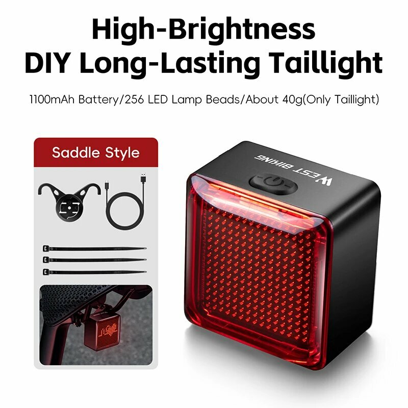 WEST BIKING DIY Pixel задний фонарь Seat Bow Style