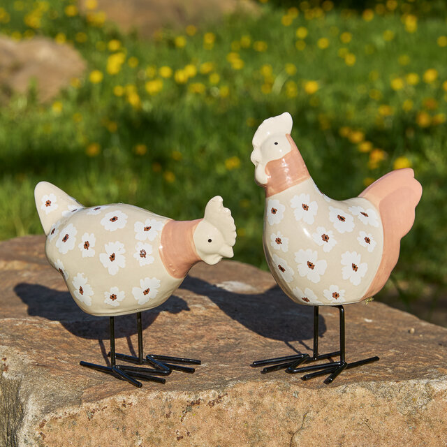 Набор декоративных фигур Gilio: Петушок и Курочка 15 см, 2 шт, Boltze, 2054374-набор