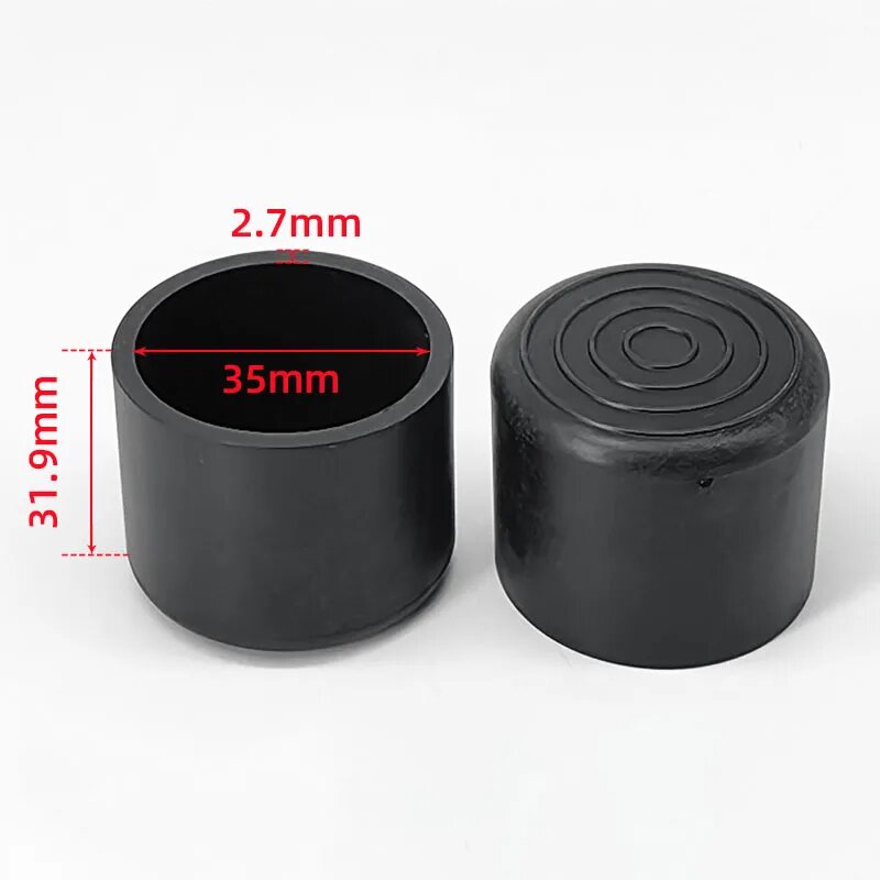 6 мм-60 мм мебельный стол, наконечник для ног, ножки стула, силиконовая накладка, защитная крышка, круглая черная резиновая заглушка для труб, крышка, защита отверстия для трубки