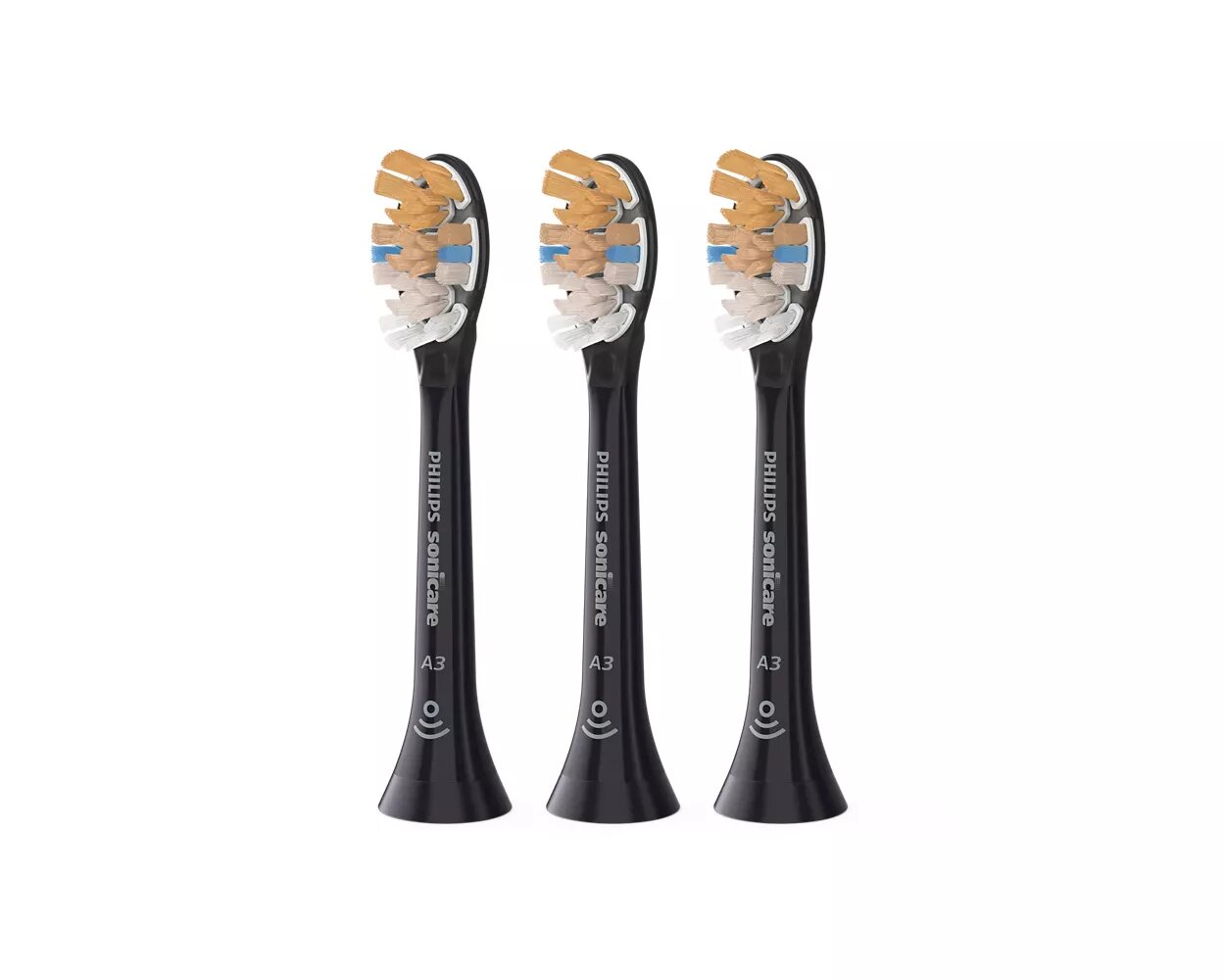 Набор насадок Philips Sonicare "A3 Premium All-In-One", черный, для электрической зубной щетки, 3шт