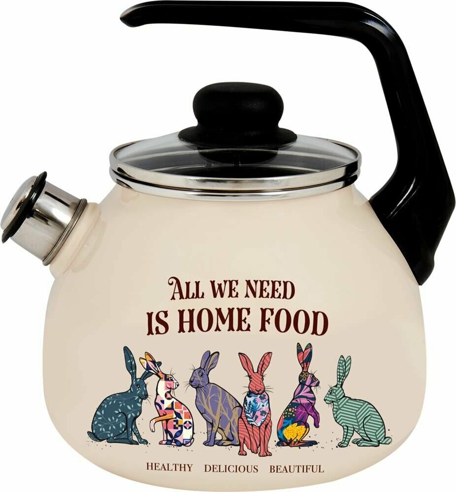 Чайник для плиты 4с209я Зайцы эмал 3,0л